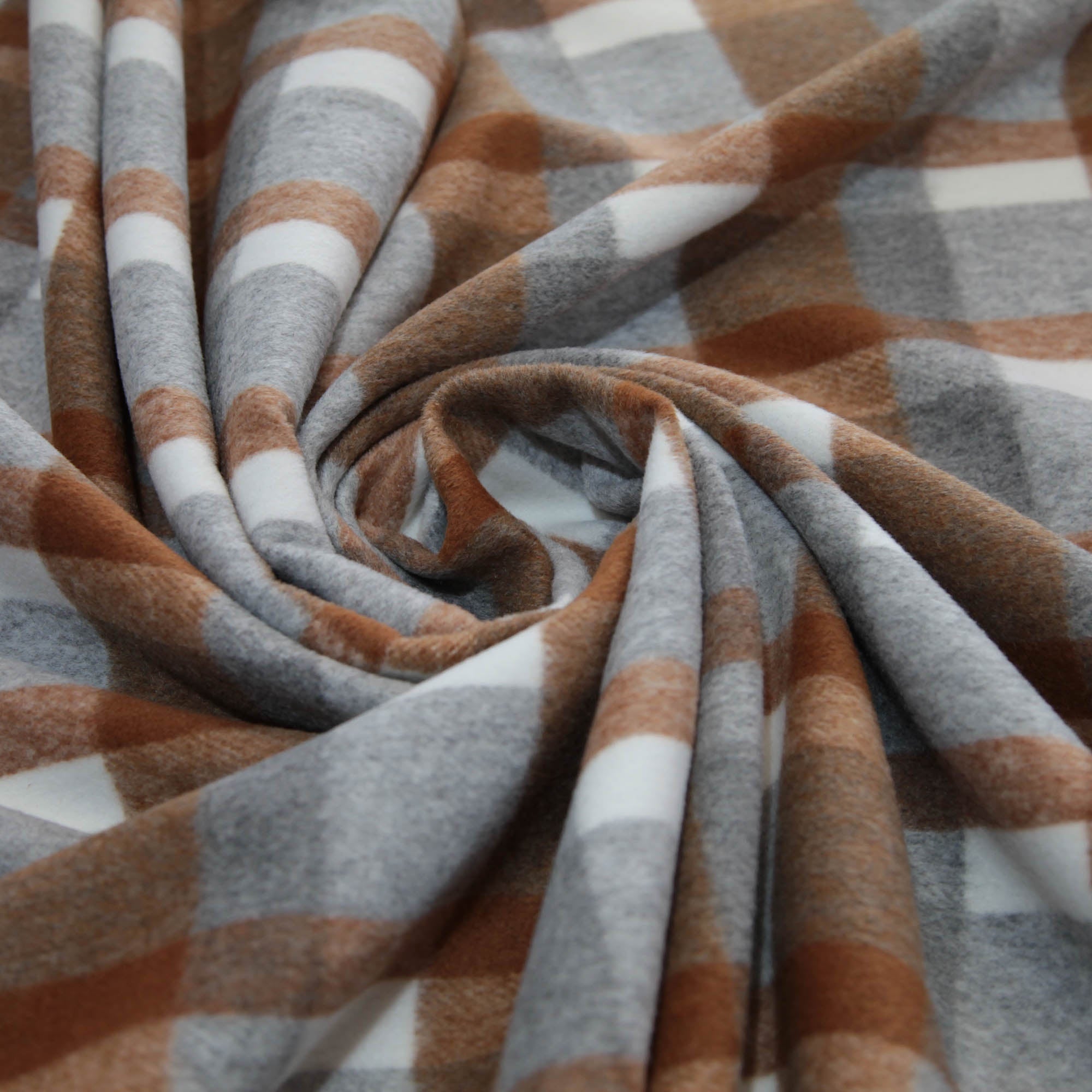 Wool Blend Check - Caramel – Curtis Fabrics