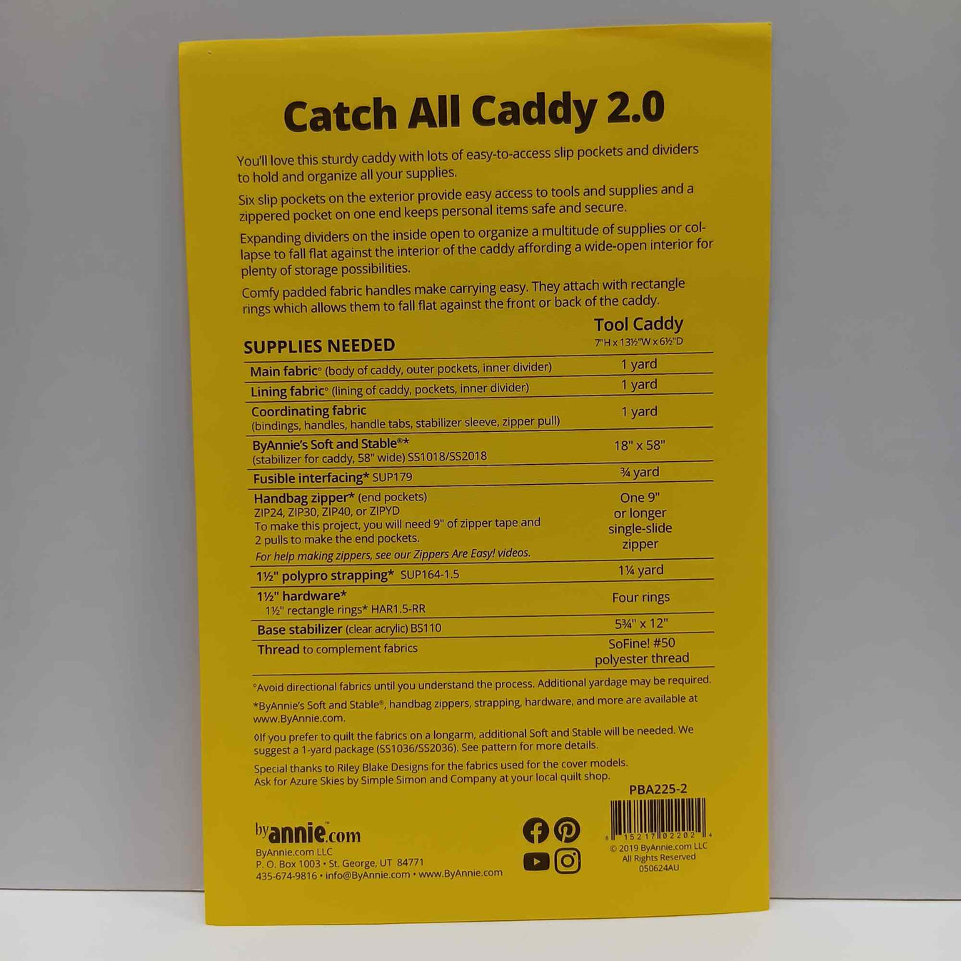 Catch All Caddy 2.0 – Curtis Fabrics