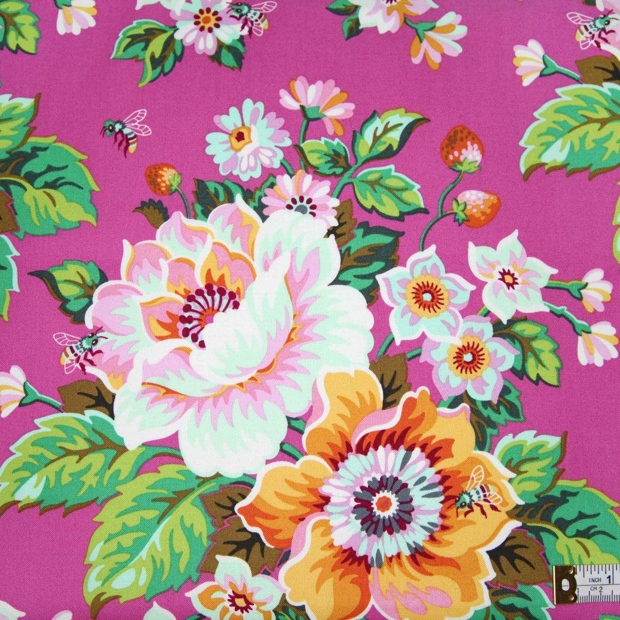 Local Honey - Raspberry Floral – Curtis Fabrics