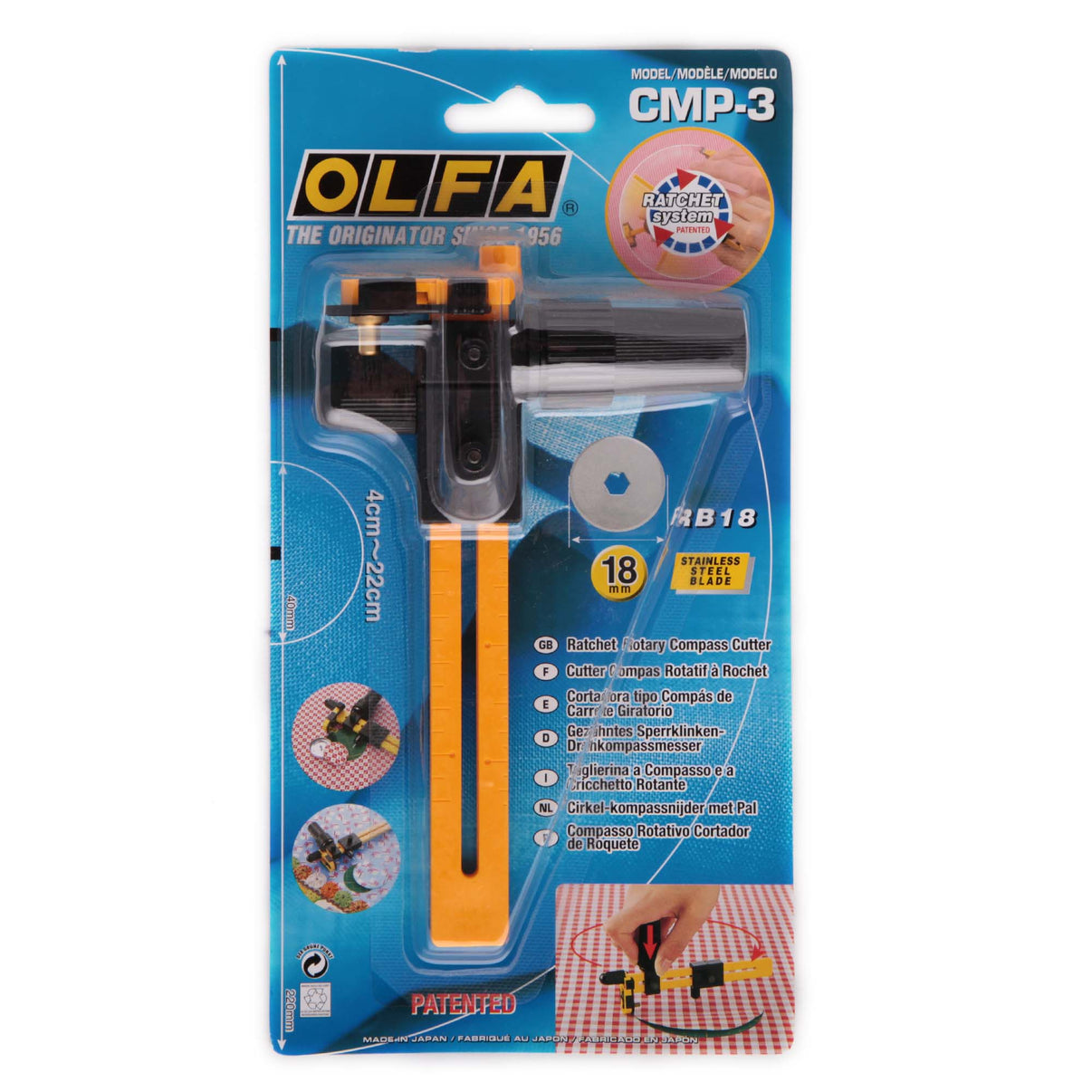 Olfa Ratchet Rotary Compass Cutter – Curtis Fabrics